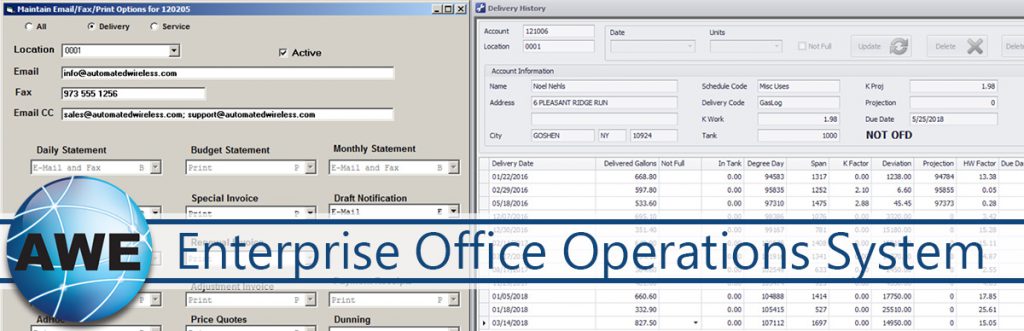 Enterprise Back Office System – Automated Wireless Environments Inc